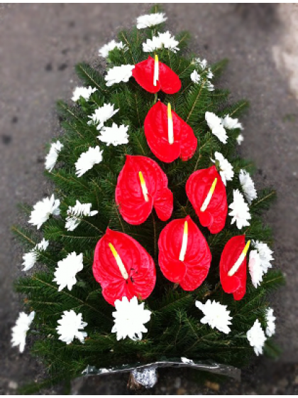 Jerba funerara din Anthurium